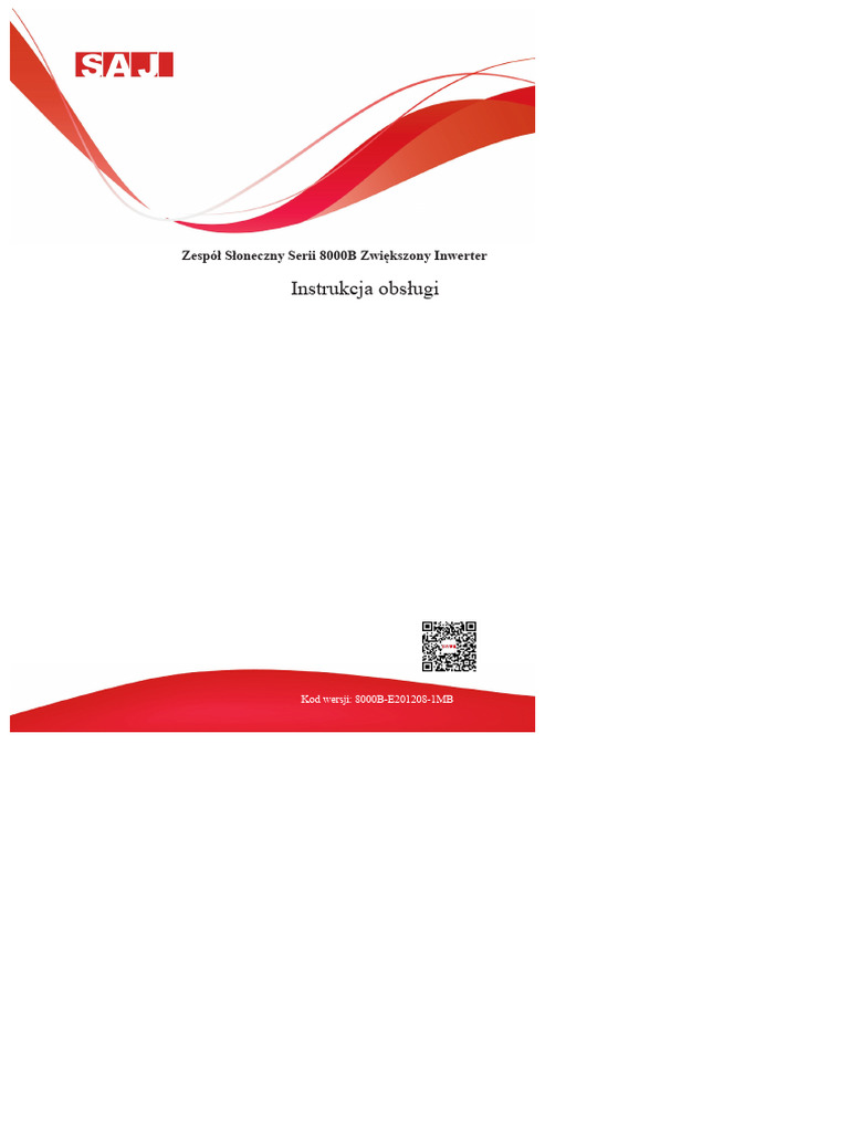 Podręcznik Użytkownika Falownika Serii 8000B Enhanced | PDF