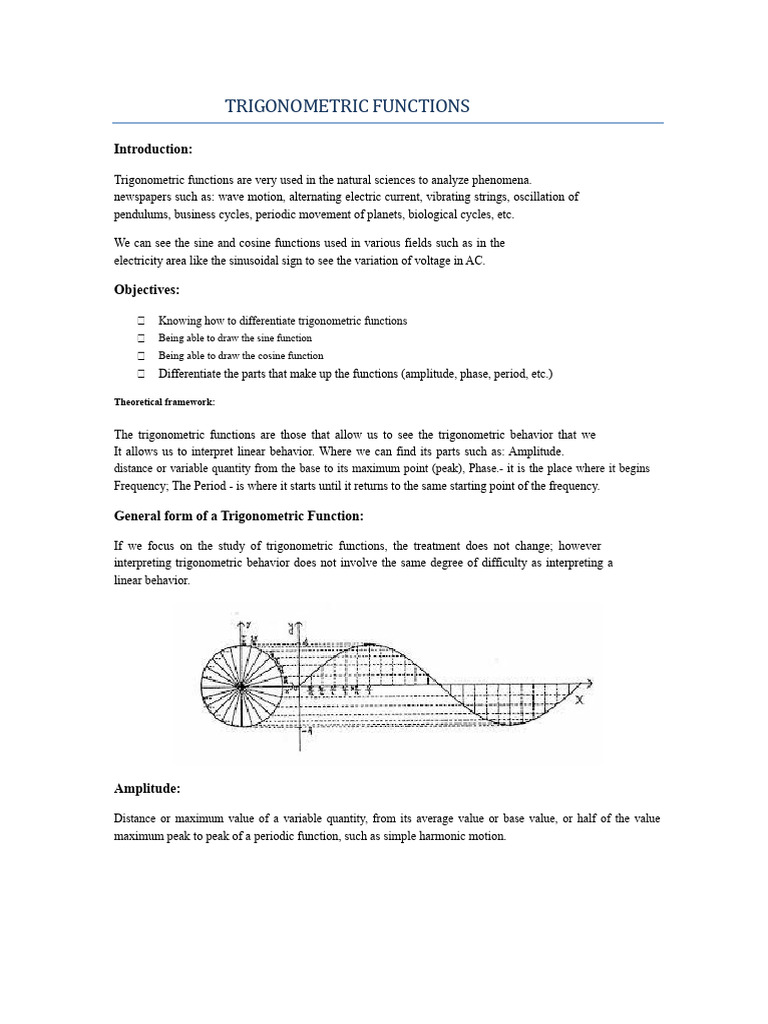 Understanding Trigonometric Functions | PDF | Phase (Waves) | Sine Wave