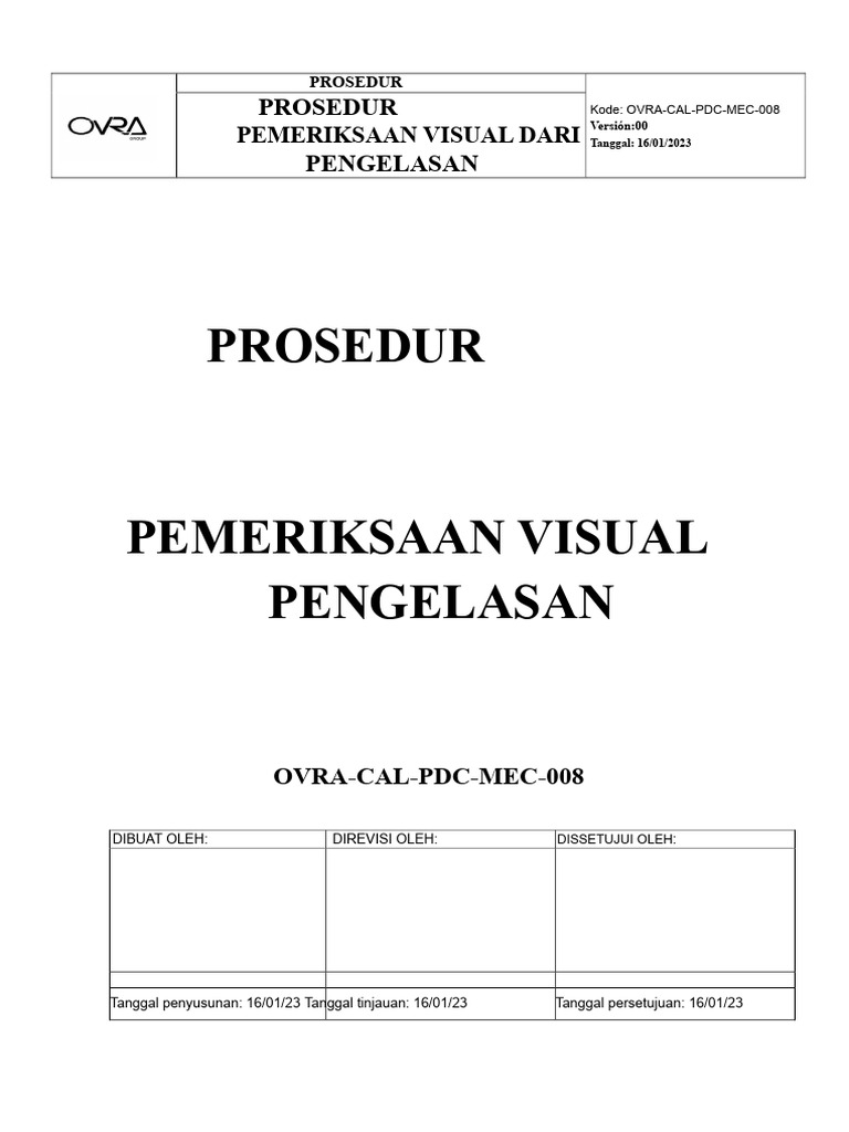 Prosedur Inspeksi Visual_ok.pdf | PDF
