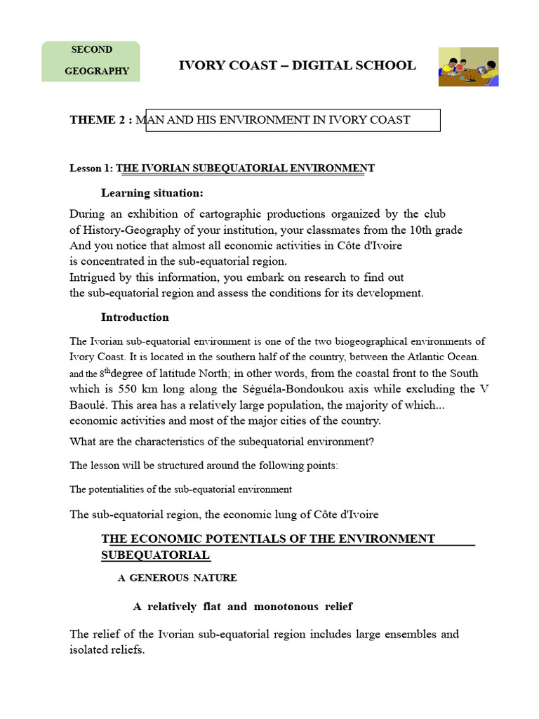 2nd G4 - The Ivorian Subequatorial Environment Proposed | PDF | Ivory ...