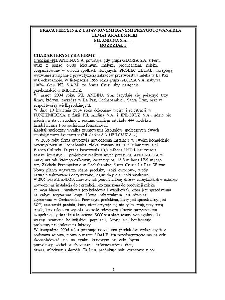 Pil Andina S A PDF | PDF