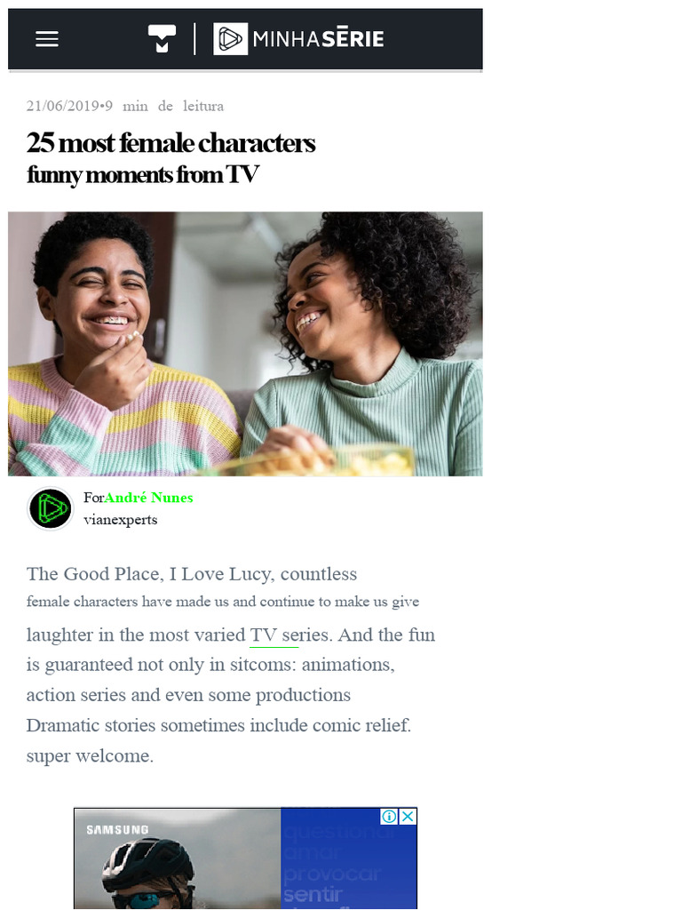 25 Funniest Female Characters On TV - My Series | PDF
