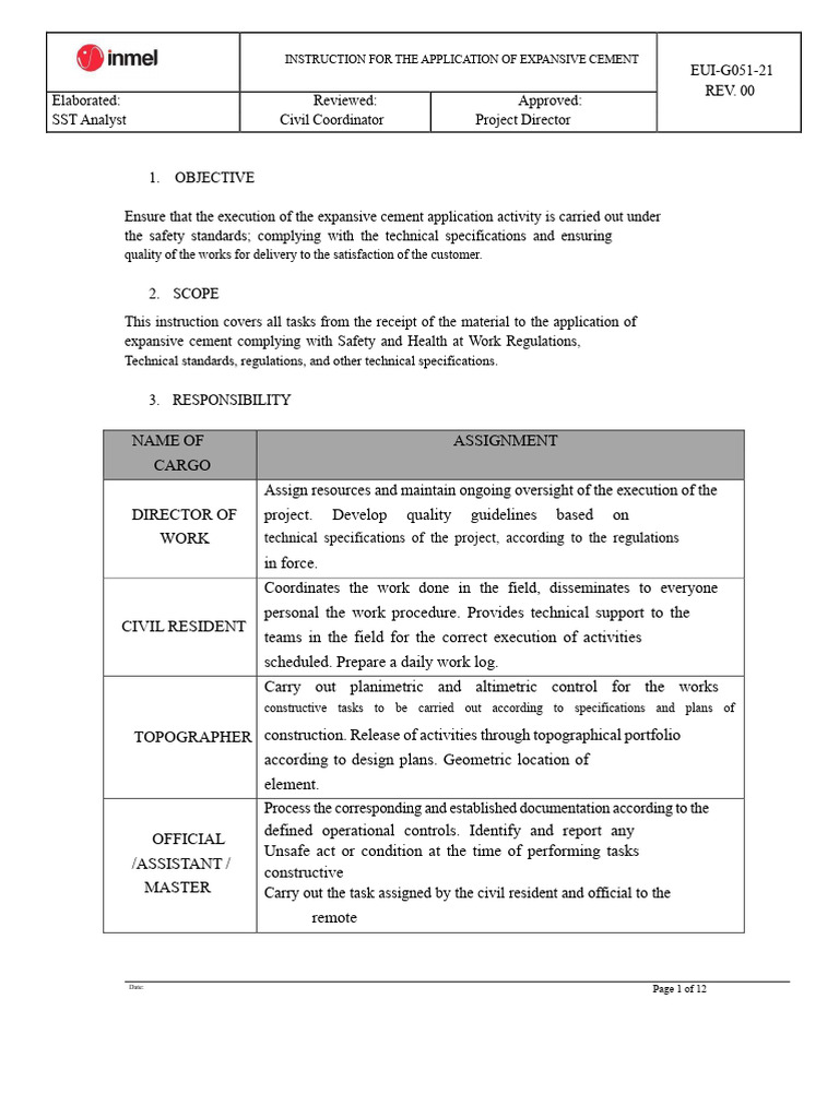 Expansive Cement Application Guidelines | PDF | Ultraviolet ...