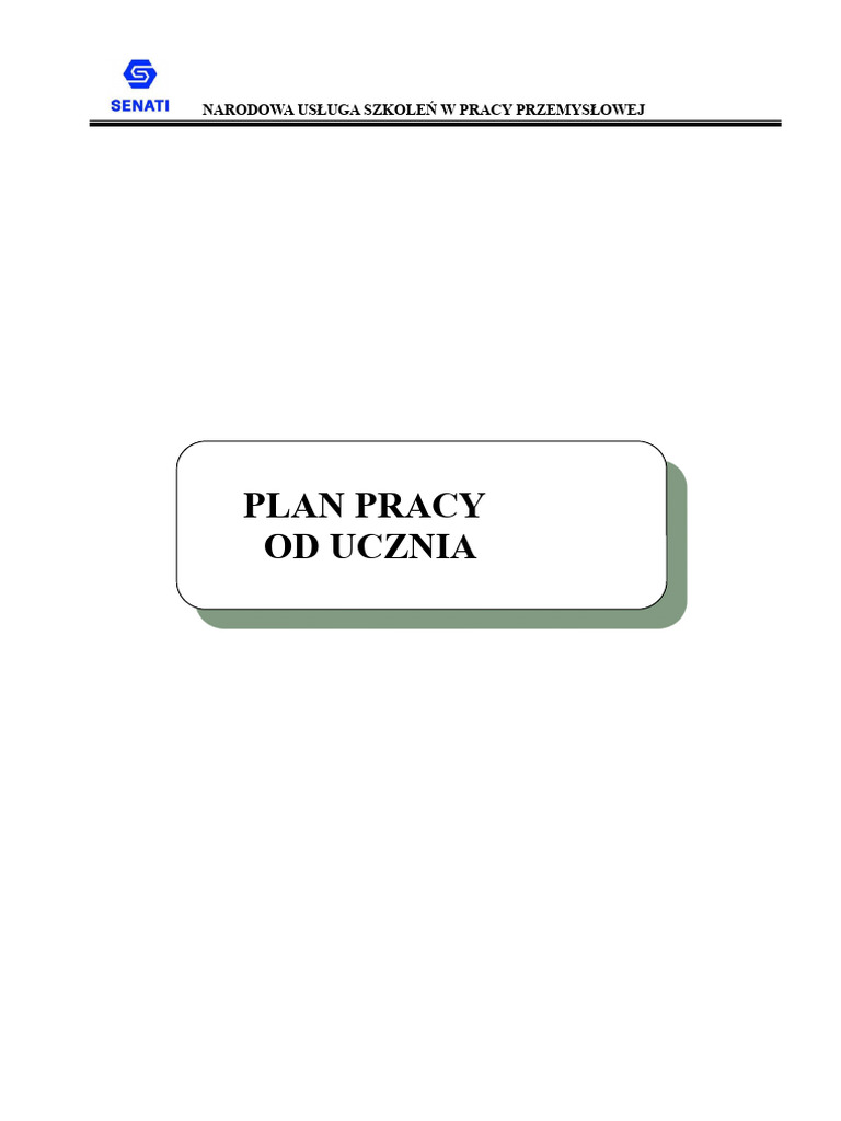 Plan Pracy Ucznia | PDF
