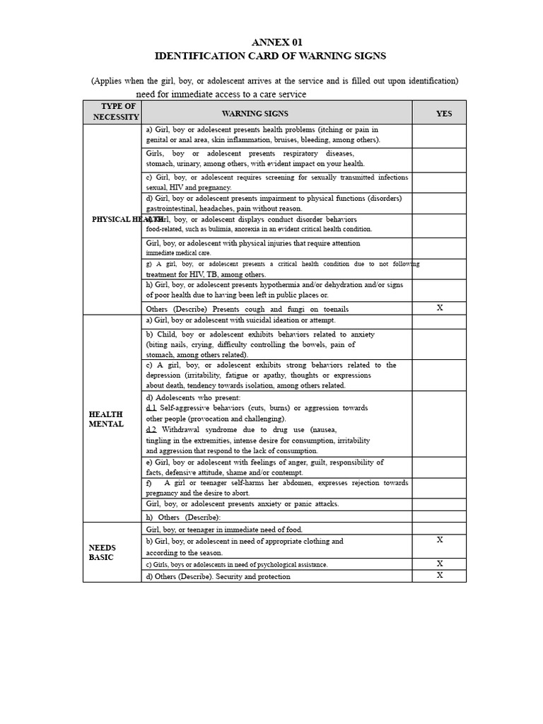 RISK ASSESSMENT REPORT TEMPLATE (3) | PDF | Adolescence | Anxiety