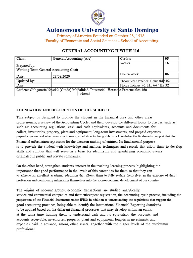 General Accounting II CON-116 | PDF | Accounting | International ...