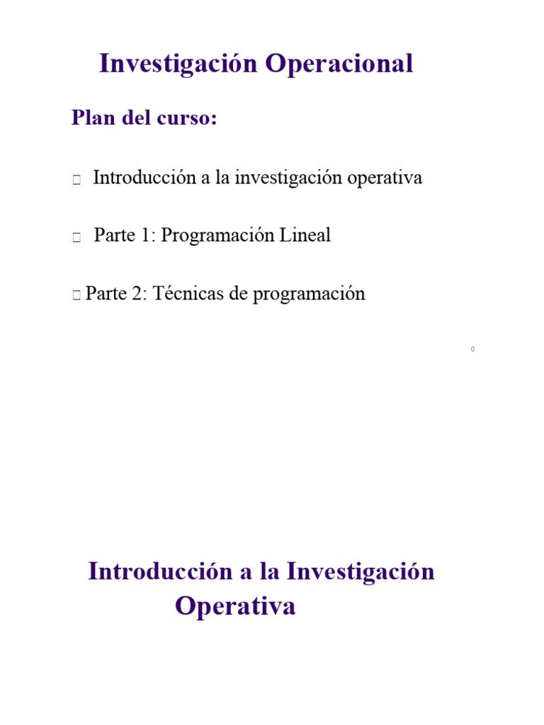 Investigación Operativa | PDF | Programación lineal | La investigación de operaciones