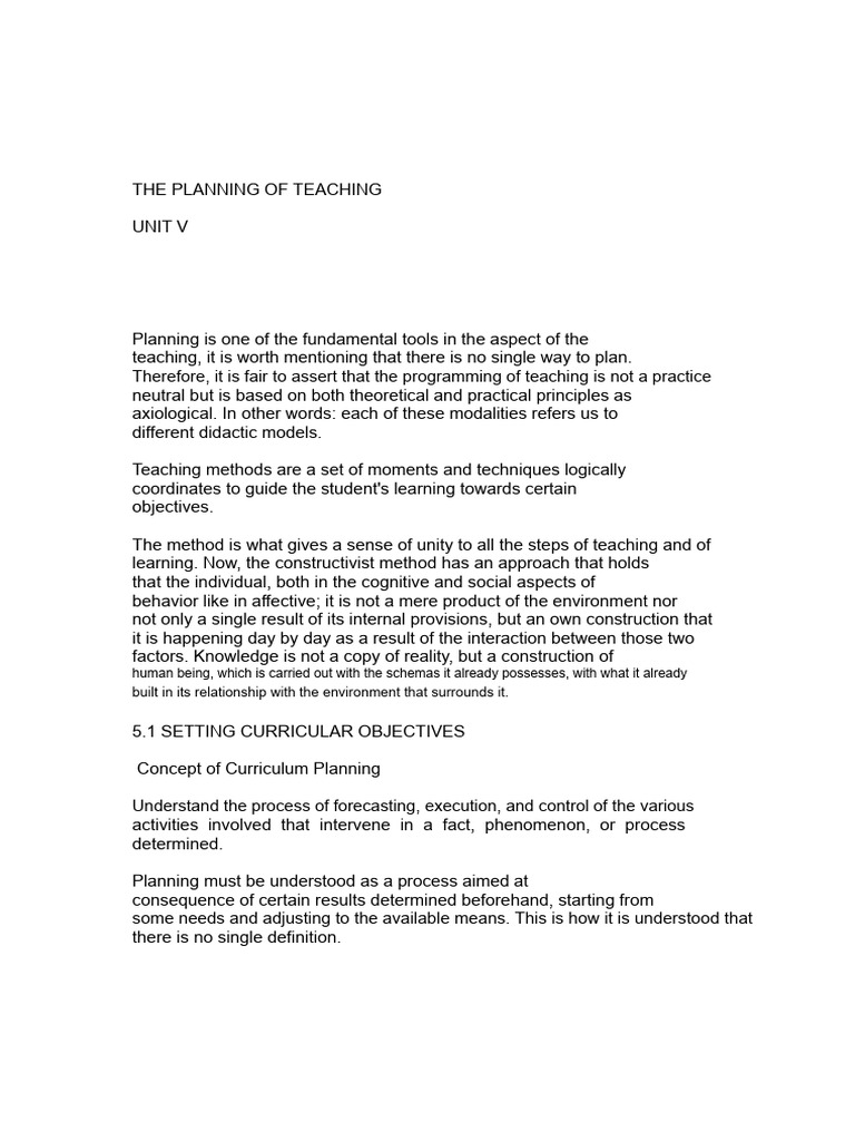 Effective Teaching Planning Strategies | PDF | Knowledge | Learning