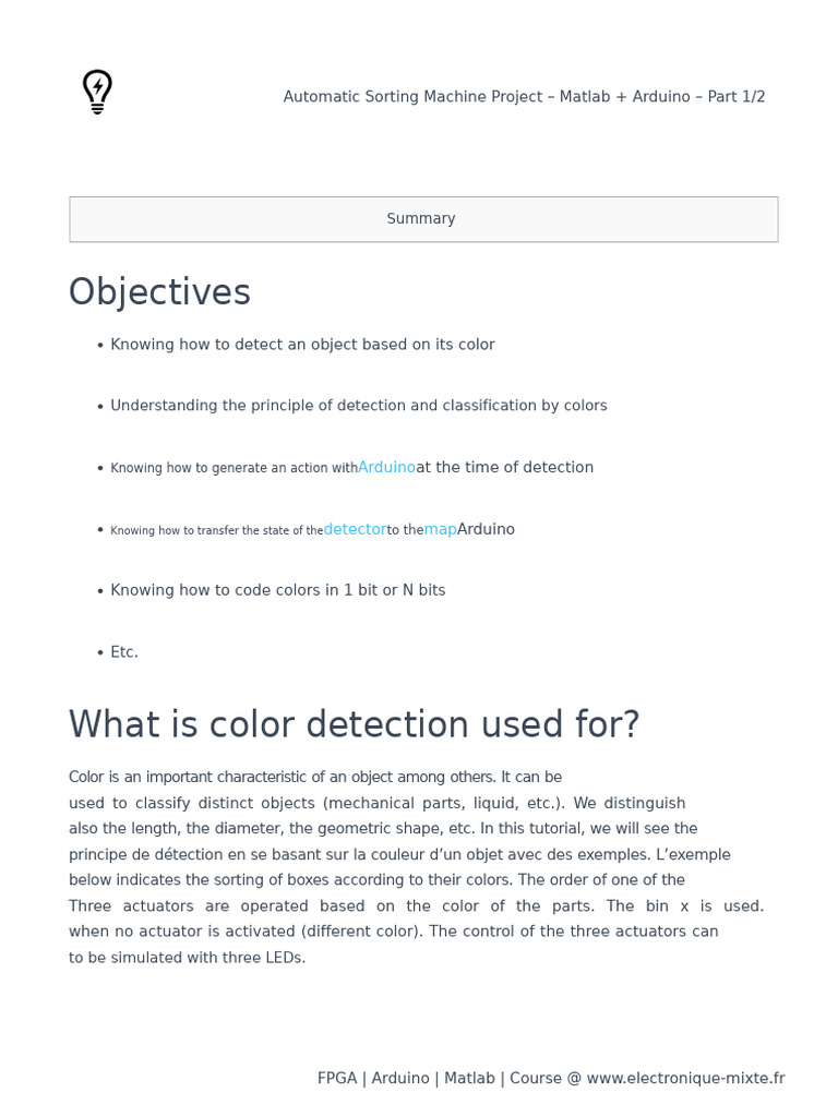 Automatic Sorting Machine Project – Matlab + Arduino – Part 1_2 (1 ...