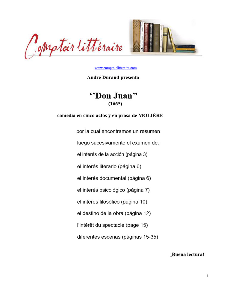 Molière Don Juan | PDF | Molière | Ateísmo