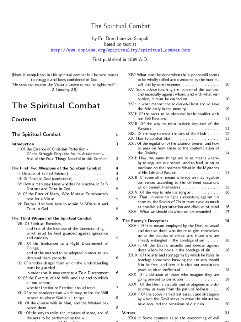Spiritual Combat | PDF | Law