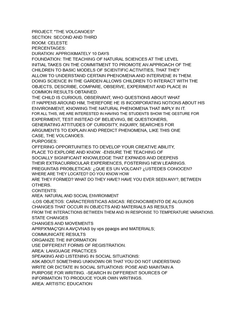 Project_ The Volcanoes | PDF | Volcano | Science