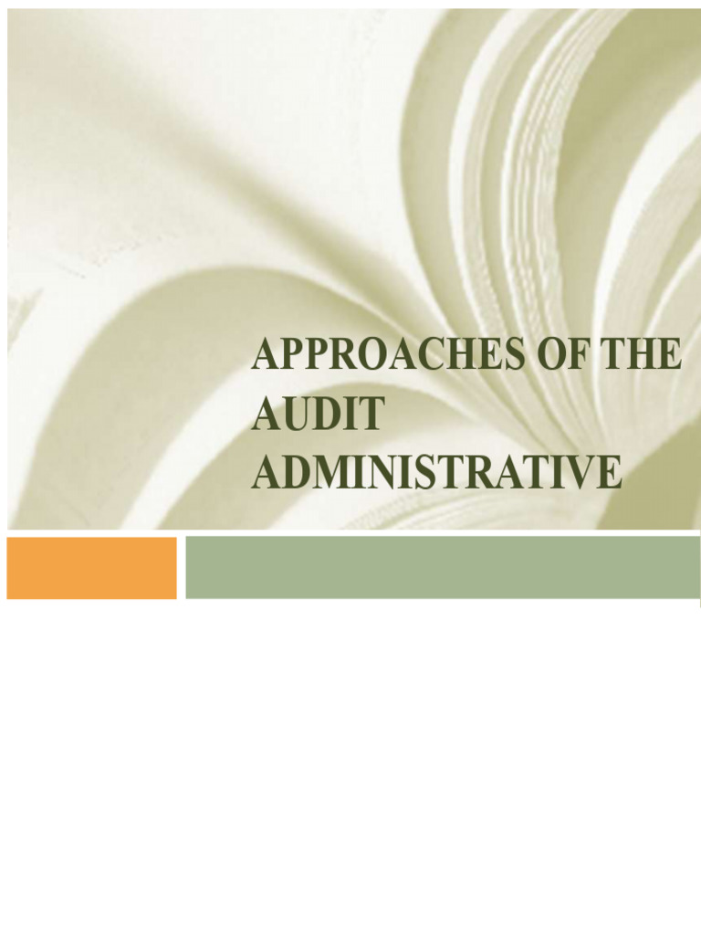 Administrative Audit Approaches Explained | PDF | Audit | Evaluation