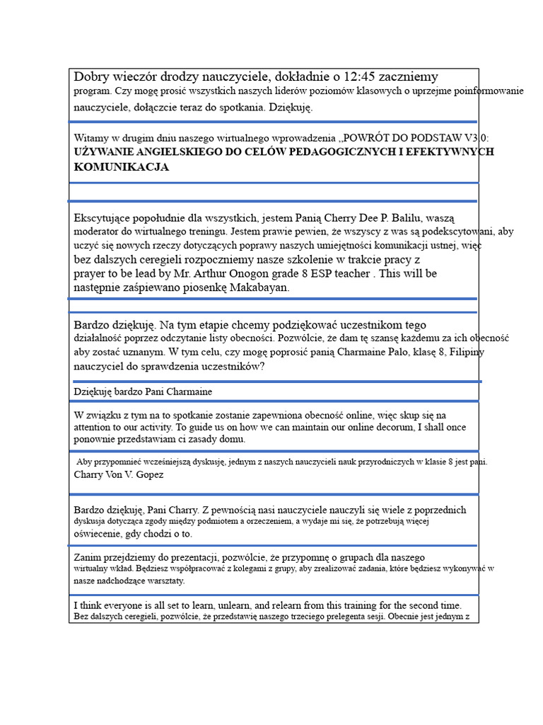 SKRYPT PROGRAMU DRUGIEGO DNIA | PDF