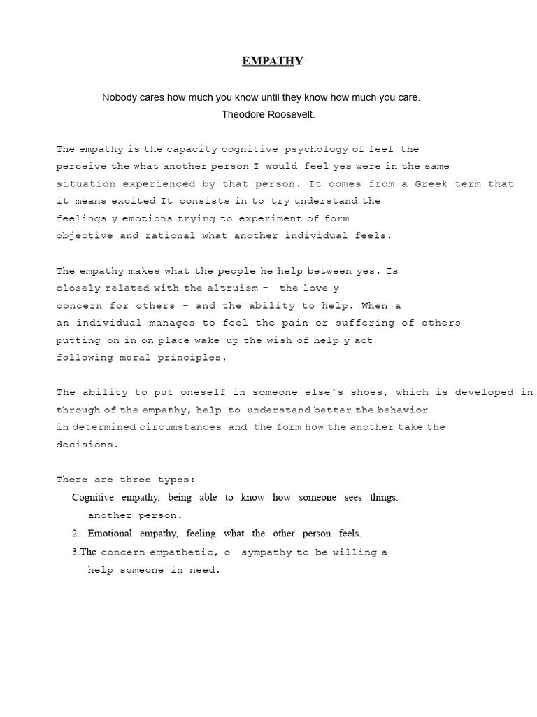 Empathy, Assertiveness, and Conflict Resolution | PDF | Empathy | Emotions