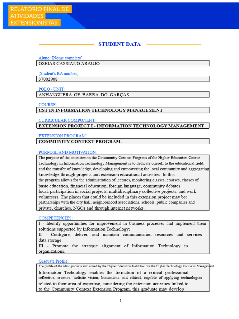 Extension Project - Information Technology Management CDL | PDF ...