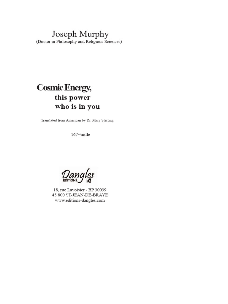 Cosmic Energy, This Power That Is Within You | PDF | Energy ...