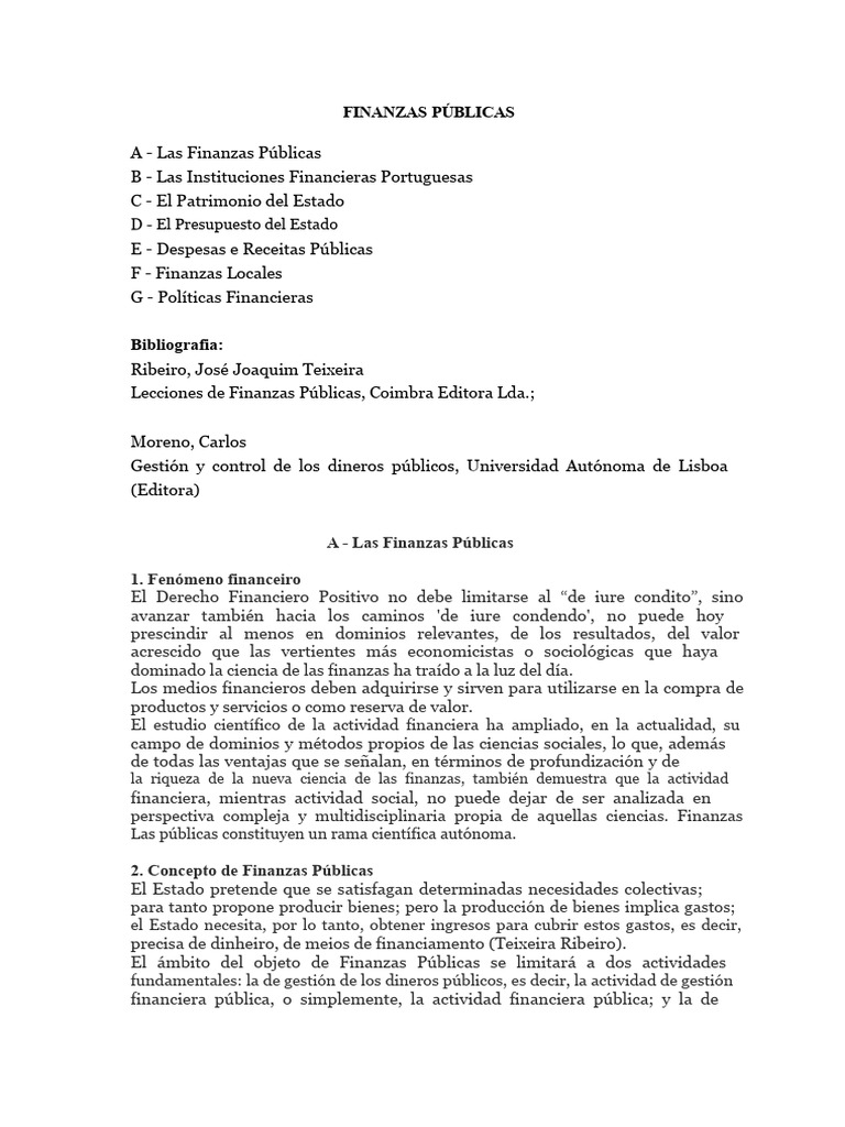 FINANZAS PÚBLICAS | PDF | Presupuesto | Bienes
