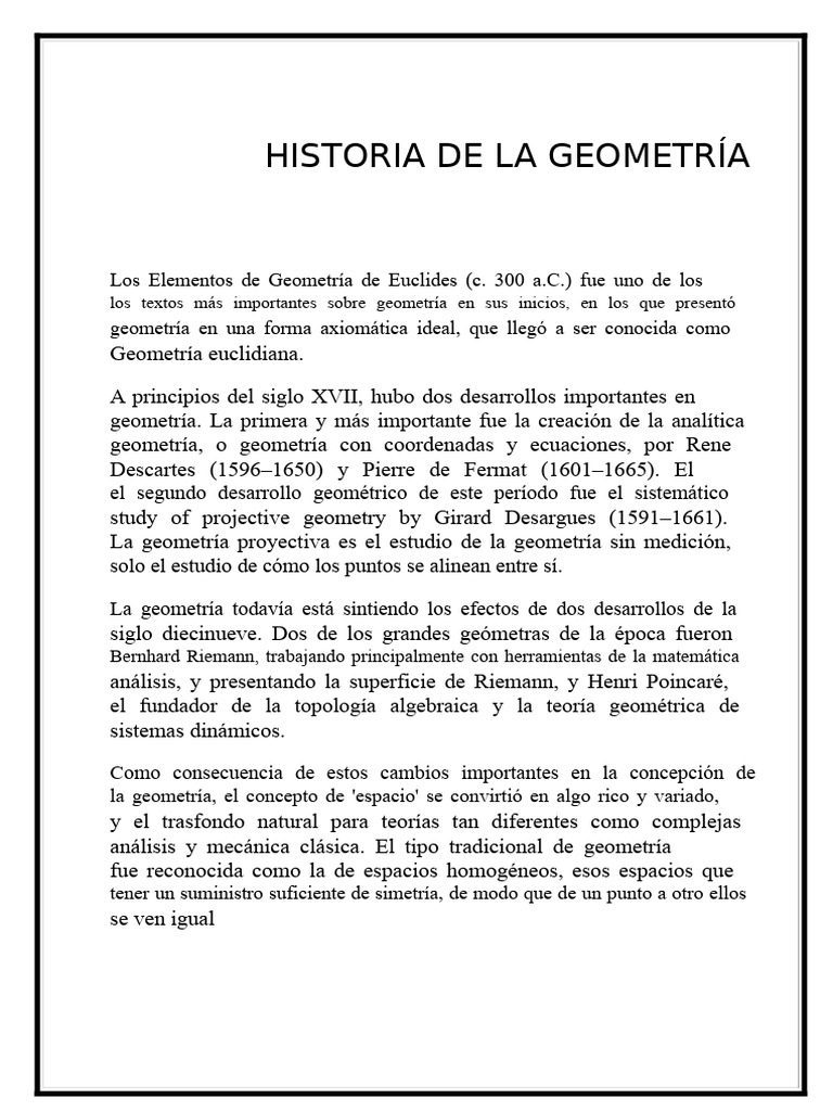 Evolución de la Geometría a lo Largo del Tiempo | PDF | Geometría | Diseño