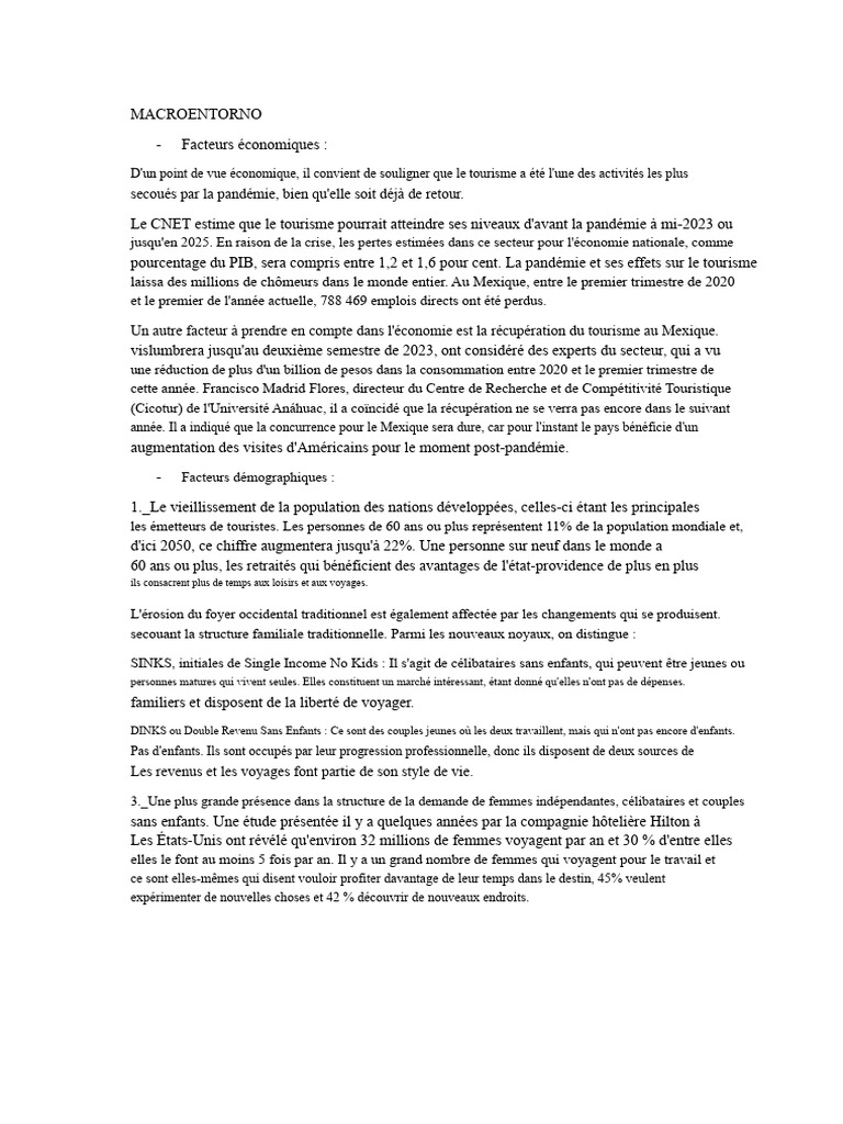 Impact de la pandémie sur le tourisme mondial | PDF | Tourisme | Économie
