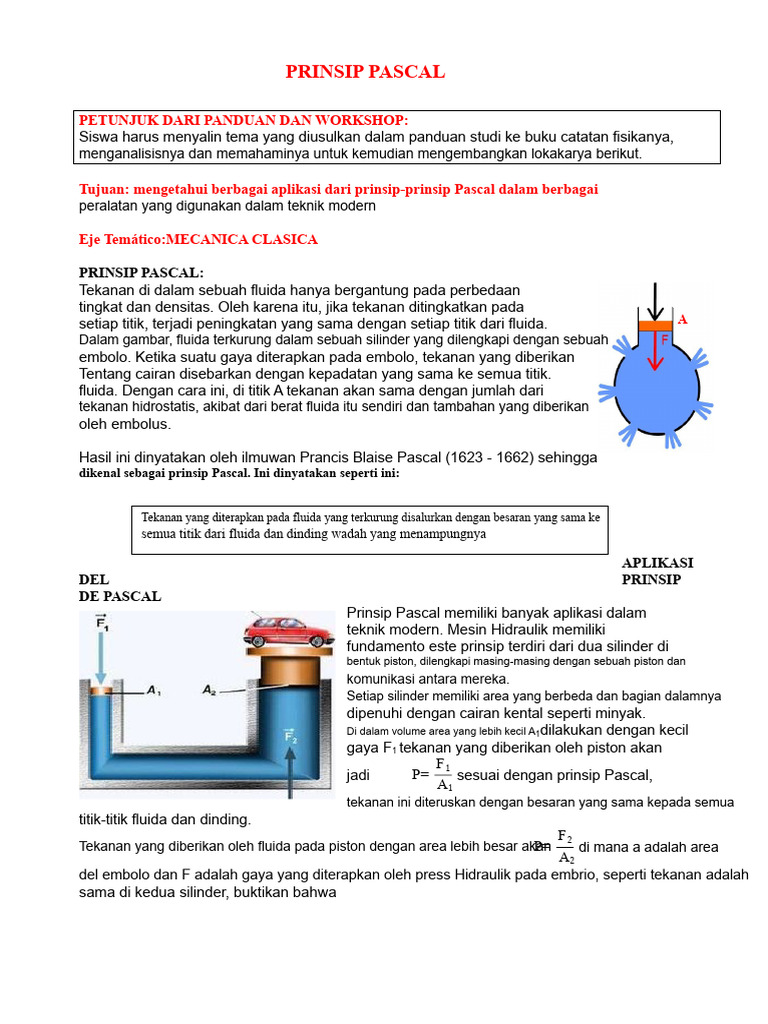 PANDUAN N° 1 PRINSIP PASCAL | PDF