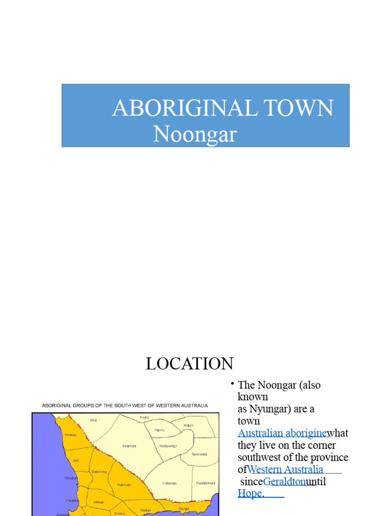 Noongar Culture and Community Overview | PDF