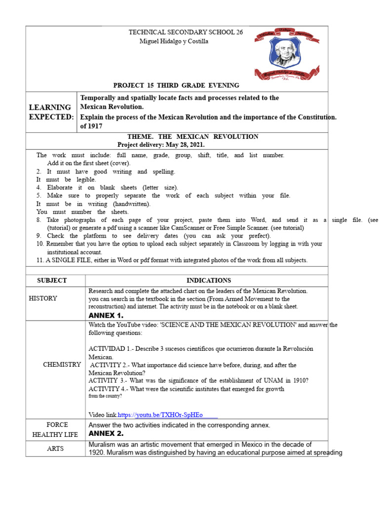 Project 15 Third Grade Evening | PDF | Mexico | United States Wars