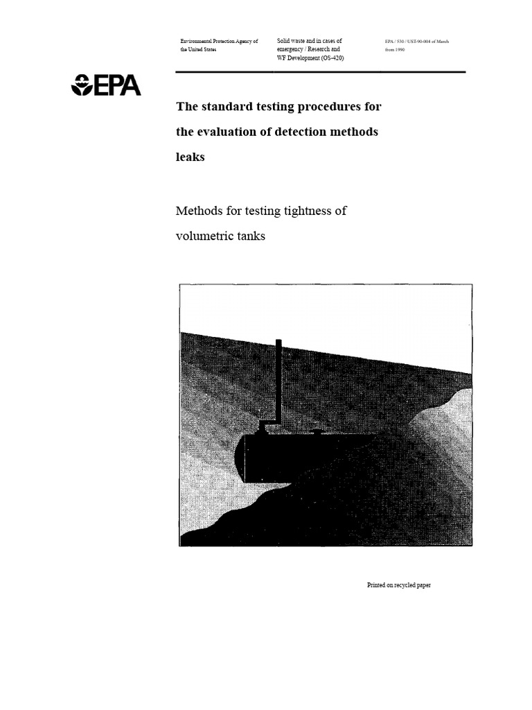 EPA Leak Detection Testing Procedures | PDF | Leak | Flow Measurement