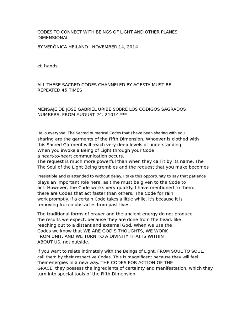 Sacred Codes for Spiritual Connection | PDF | Mary, Mother Of Jesus ...