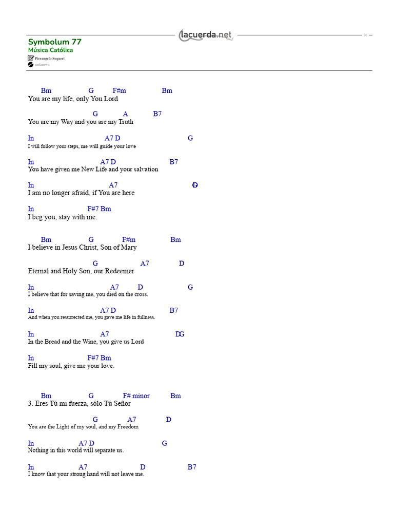 SYMBOLUM 77, Catholic Music - Chords | PDF | Abrahamic Religions | Theology