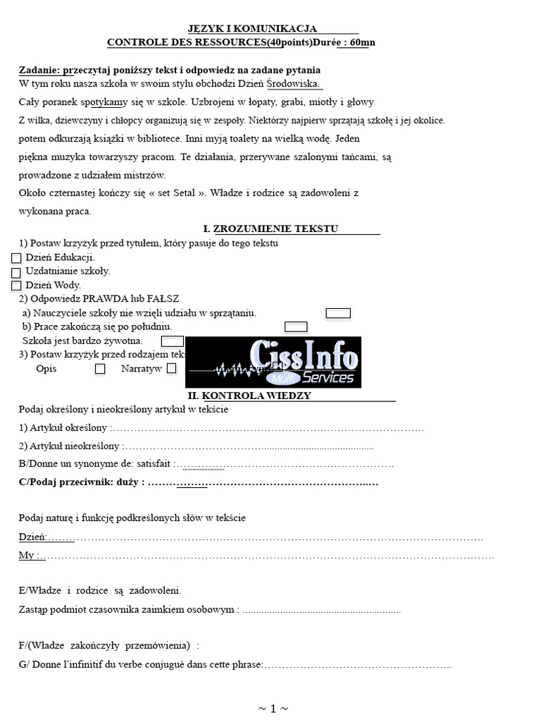 Banka Tematów CM2 Nowe | PDF