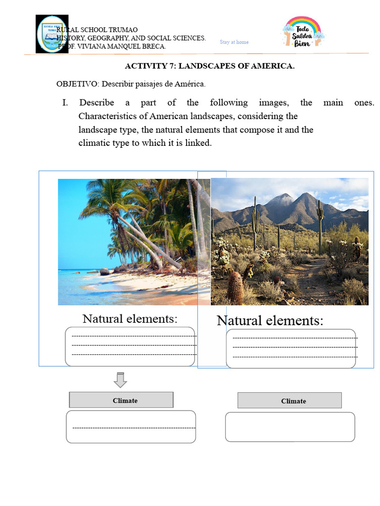 Activity 7 Landscapes of America | PDF | Landscape | Earth Sciences