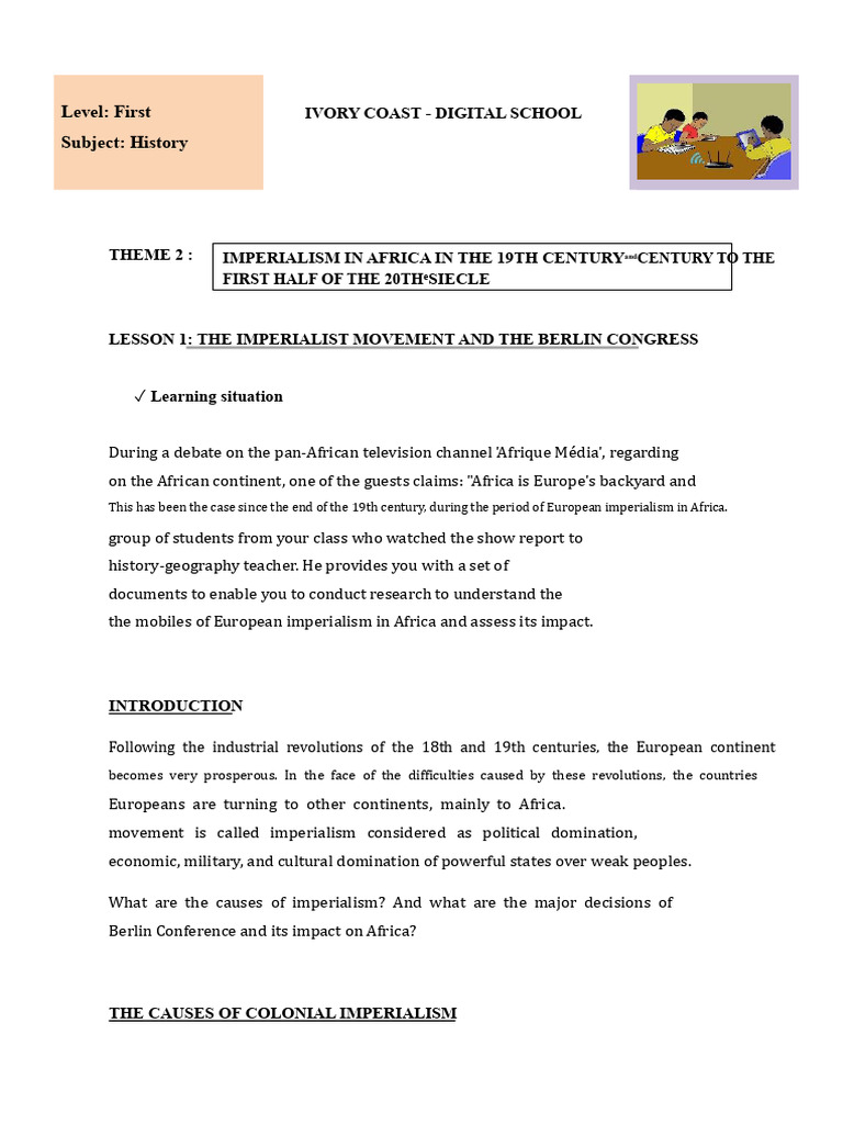 1st H3 - The Imperialist Movement and The Berlin Congress | PDF ...