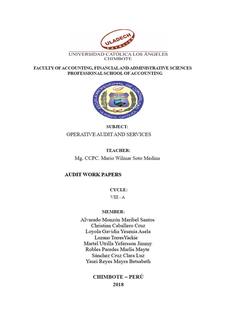 Audit Working Papers Overview and Guidelines | PDF | Depreciation | Audit