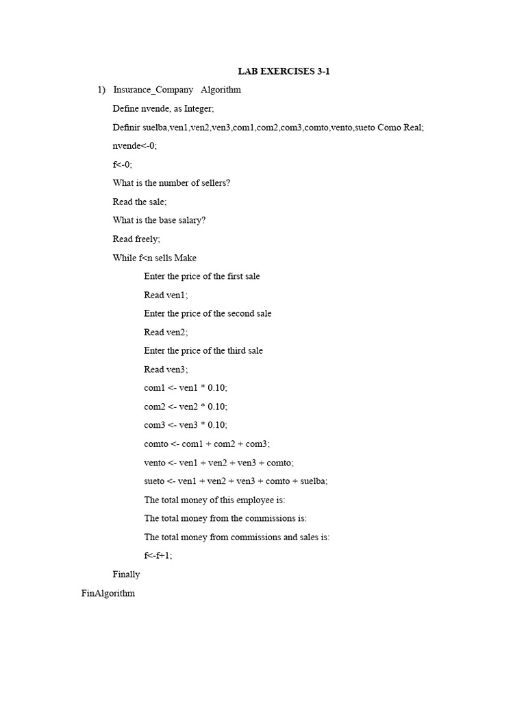 Exercises With While (PSEINT) | PDF | Algorithms | Theoretical Computer Science