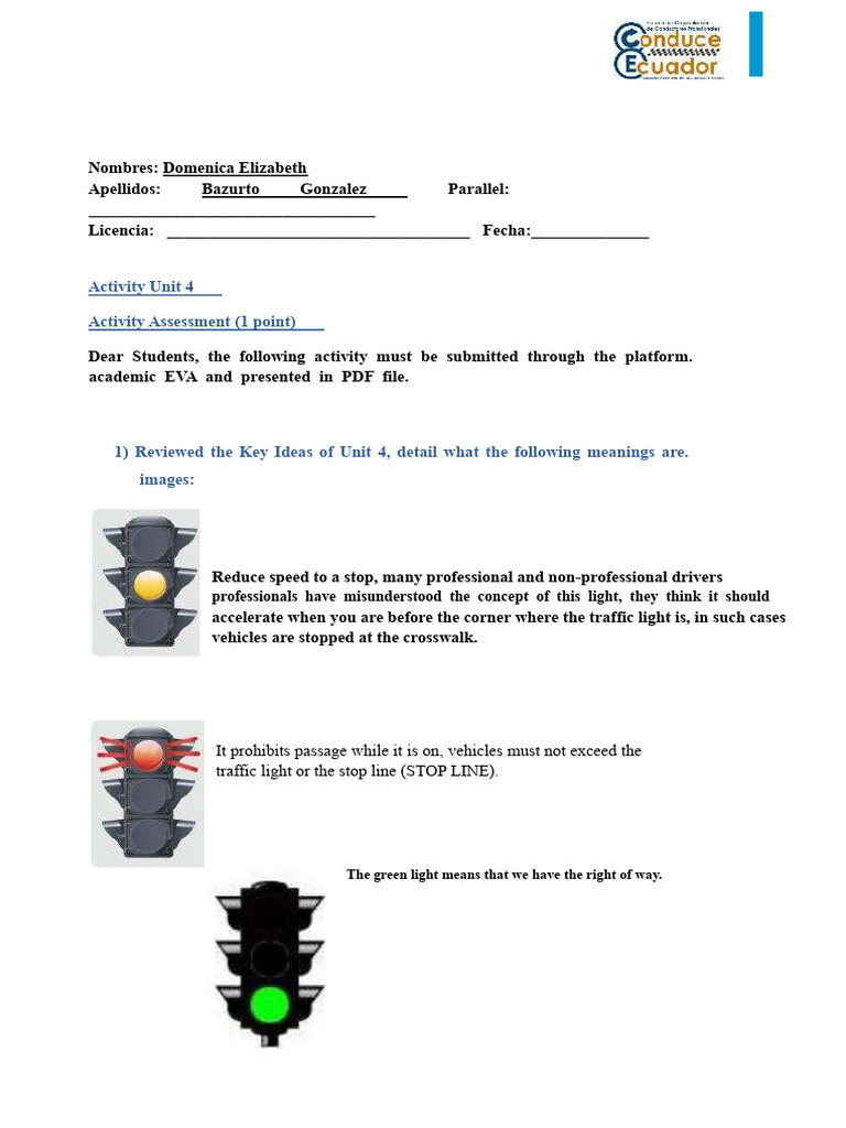 Activities of UNIT 4 | PDF