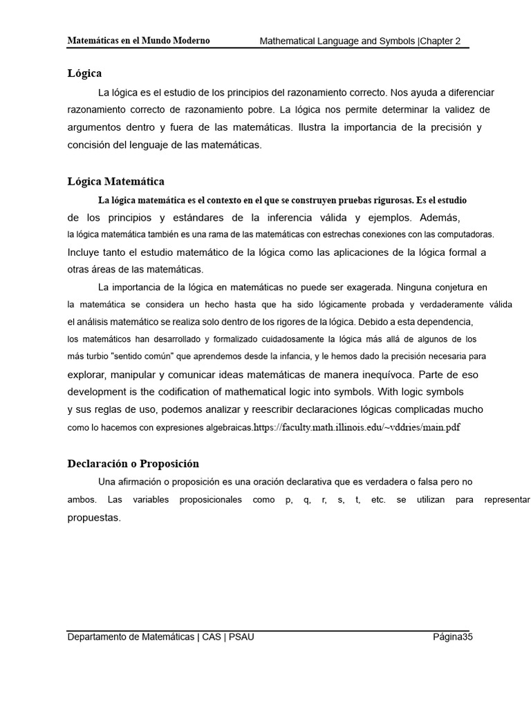 Lógica Matemática y Proposiciones | PDF | Lógica | Proposición