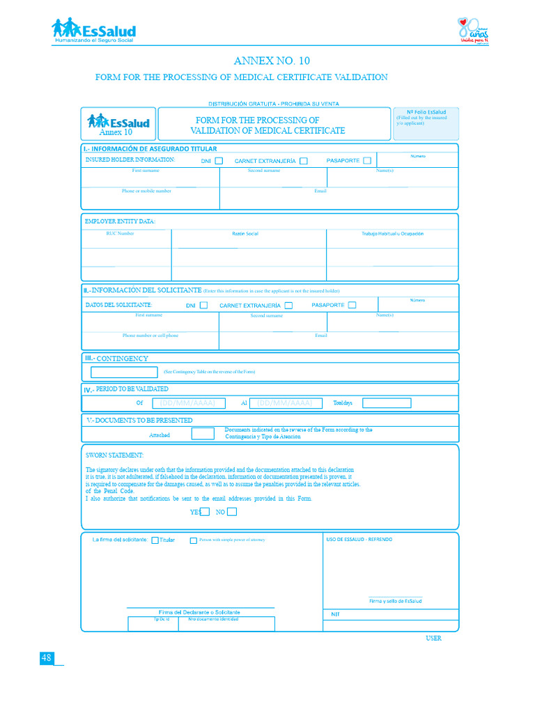 Medical Certificate Validation Form | PDF