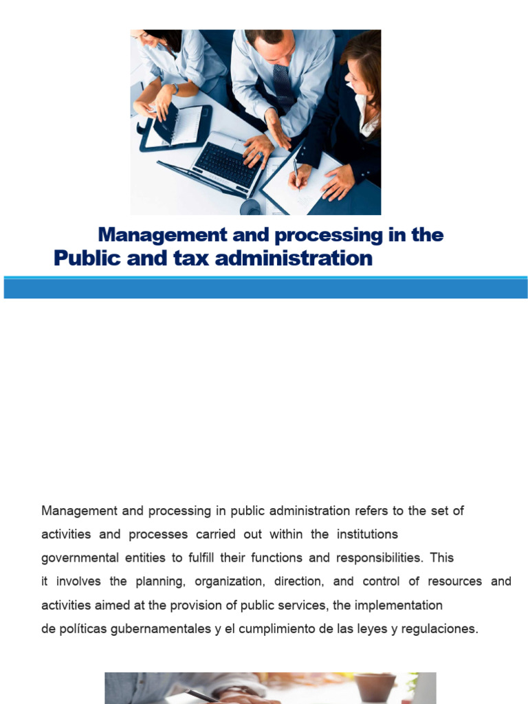 Management and Processing in Public and Tax Administration | PDF ...