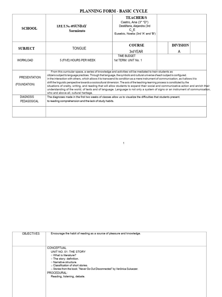 Example of Basic Secondary Education Planning | PDF | Curriculum ...