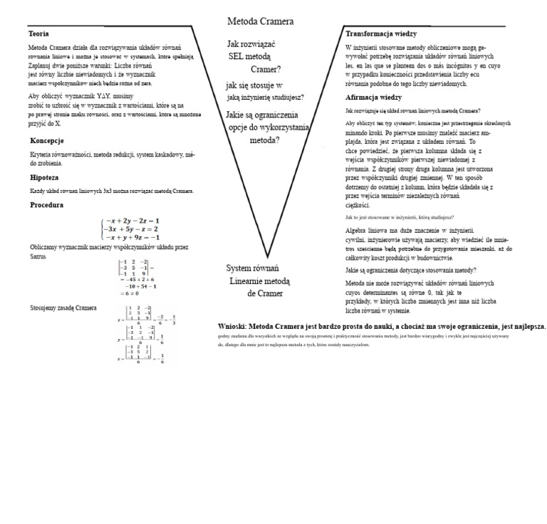 Metoda Cramera | PDF
