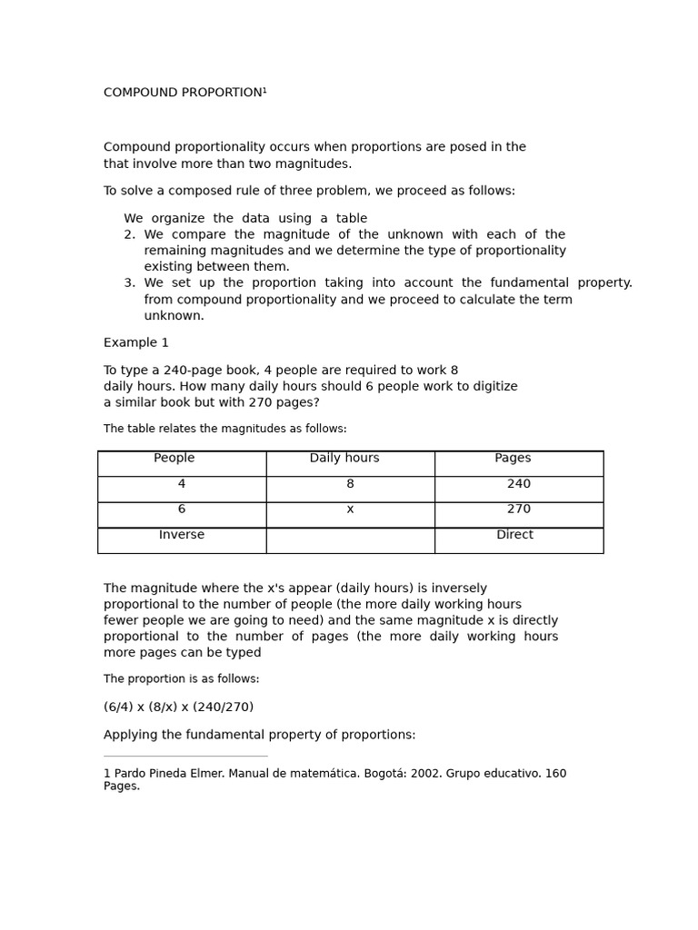 Compound Rule of Three | PDF | Pi | Mathematics