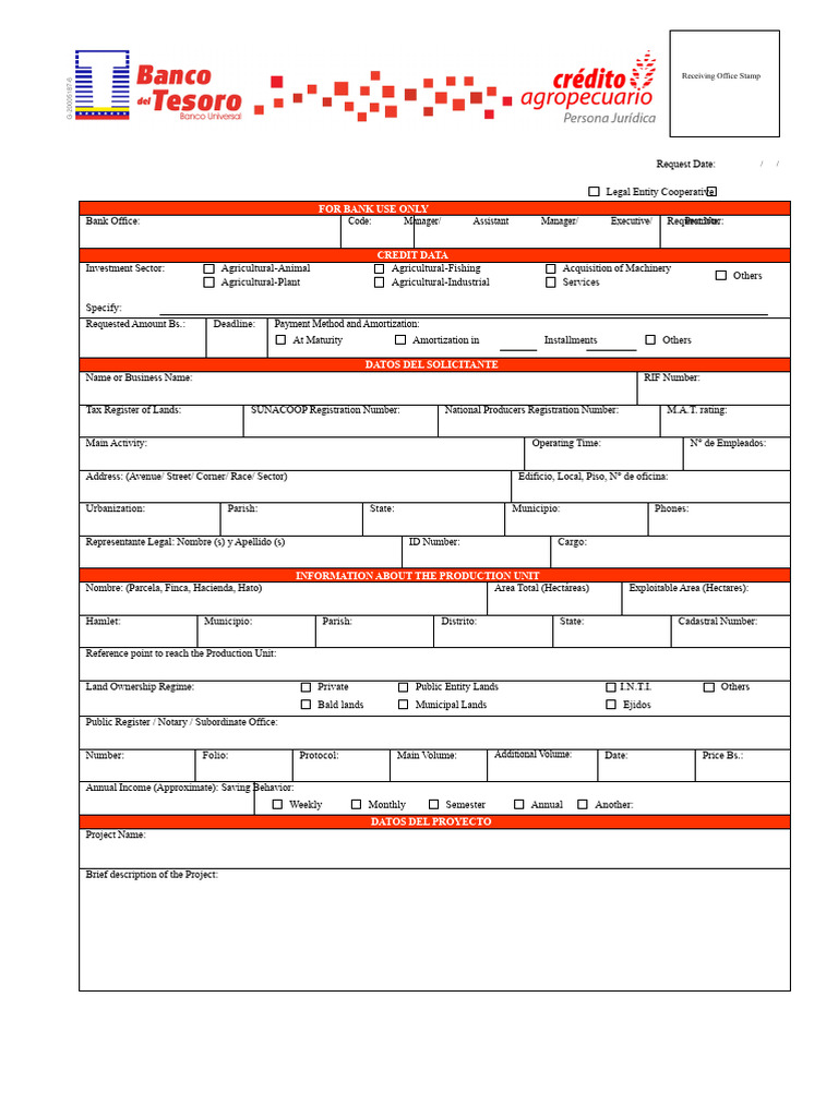Agricultural Credit Application Form PJ | PDF