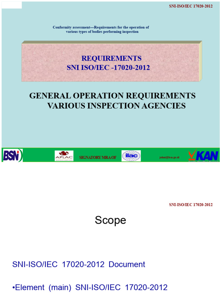 SNI ISO 17020-2012 | PDF | Audit