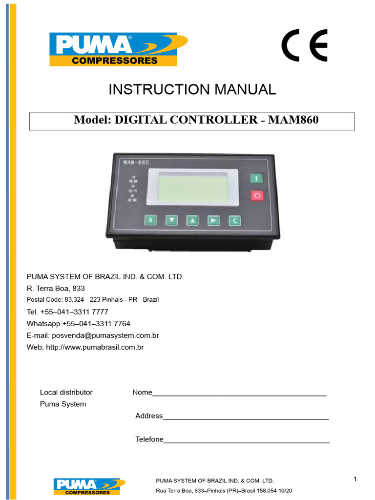 MAM860 Digital Controller Manual | PDF | Menu (Computing) | Parameter ...