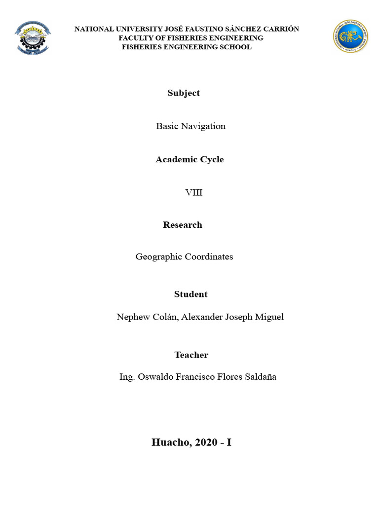Understanding Geographic Coordinates in Navigation | PDF | Latitude ...