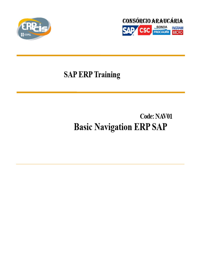SAP ERP Navigation Training Guide | PDF | Microsoft Excel | Button ...