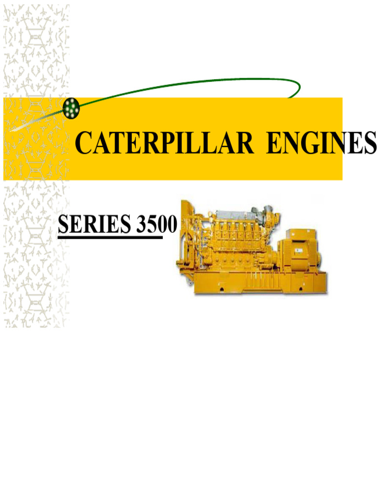 Caterpillar 3500 Series Engine Specs | PDF | Engines | Energy Technology