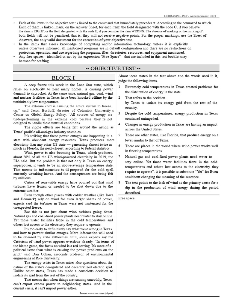 Cespe Cebraspe 2021 Federal Highway Police Officer Exam | PDF | Wind ...