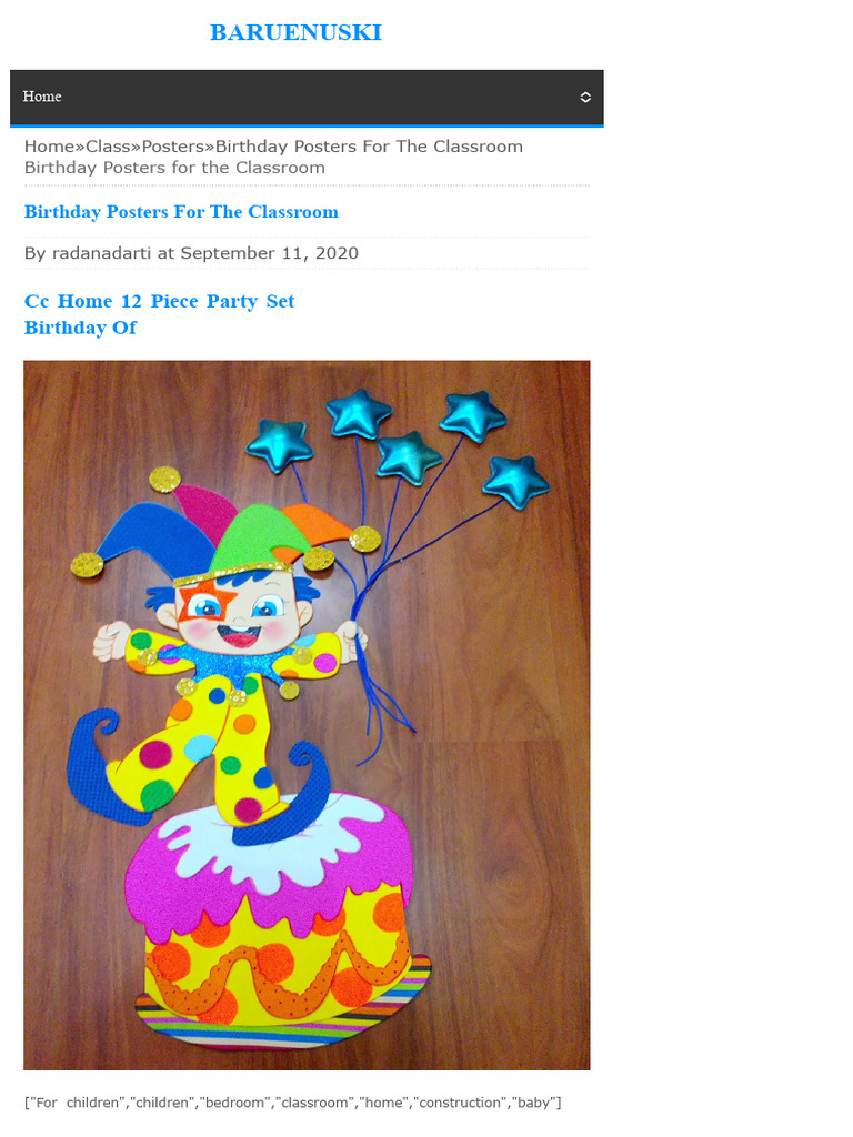 Birthday Posters For The Classroom | PDF